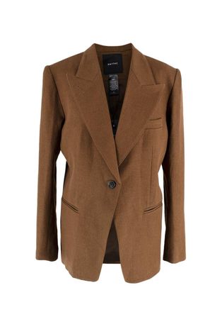 Smythe Brown 90s Umber Single Breasted Blazer Size S