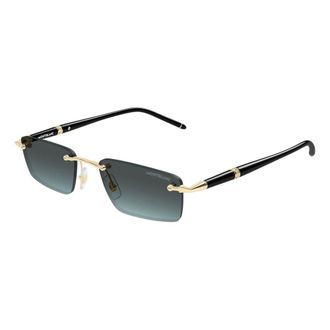 Montblanc Rechteckige Sonnenbrille - - Accessories - Herren - Gelb - 54 MM