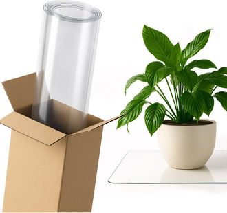 Tulup Tischfolie Transparent - 160x80 cm - Tischfolie Lebensmittelecht, M&ouml;bel Schutzfolie, Klar und Abwaschbar - Schutzfolie 2mm, pvc Tischschutz