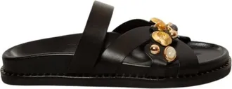 Caryatis Greek Sandals Femme, Chaussures, Noir, Taille: 41 EU Sandalo Ciabatta