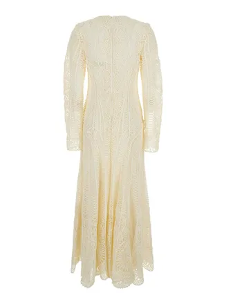 SIMKHAI Womens Long Dress Fiona White Polyester