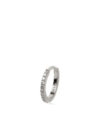 Lark & Berry puces doreilles Modernsit en or blanc 14ct pavées de diamants - Argent