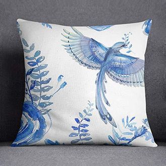 Bonamaison Le Jardin du Lin Kissenhüllen, Cotton, Mehrfarbig, 45x45