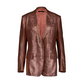 Tom Ford Iridescent Blazer mit Glitzerdetails - - Jackets - Damen - Rosa - XS