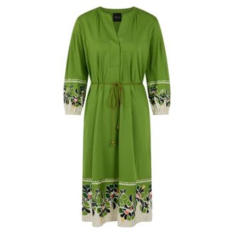 Marc Cain Midikleid mit V-Ausschnitt - - Dresses - Damen - Gr&uuml;n - 2XL