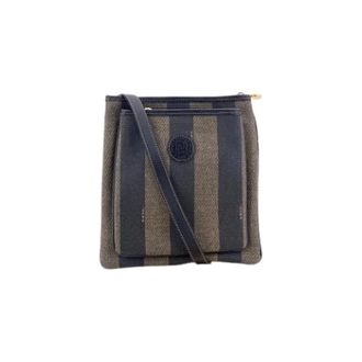 Fendi Sac &agrave; main Pre-owned en toile Pequin - Femme - Pre-owned - Brun - Taille: ONE Size