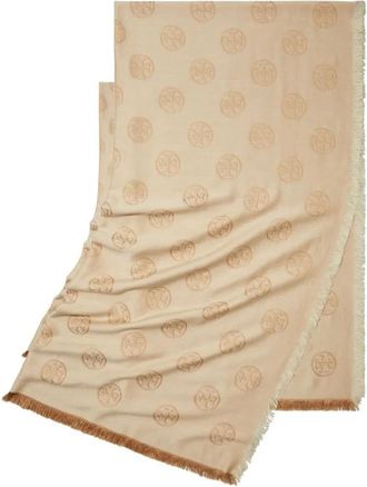 Tory Burch Tory Burch Tücher & Schals - Camel Scarf With Subtle Tonal Patterns - Gr. unisize - in Beige - für Damen