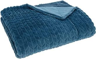 Amadeus Plaid Chevron Bleu Nuit 130x170 Unique Multicolore 144203