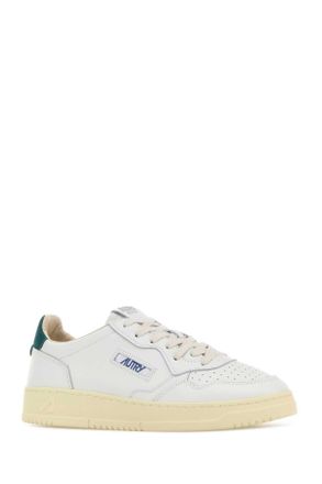 Autry Mens White Leather Medalist Sneakers Lealealogowhtblk