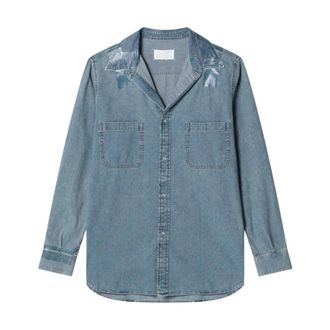 Maison Margiela Denimhemd mit Tapes - - Shirts - Herren - Blau - M