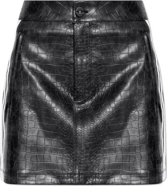 adidas Femme, Jupes, Noir, Taille: 46 FR Mini-jupe en similicuir