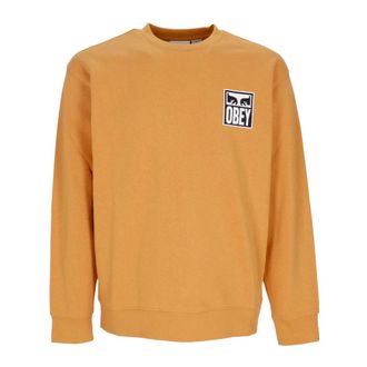 Obey Ikonic French Terry Crewneck Sweatshirt - - Sweatshirts & Hoodies - Herren - Gelb - XL