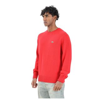 Lacoste Homme, Pulls, Rouge, Taille: 2XL Maglioncino girocollo