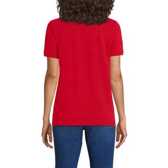 Lands End Piqu&eacute;-Poloshirt, Damen, Gr&ouml;&szlig;e:48-50 regular, Rot, Baumwoll-Mischung, by Lands End
