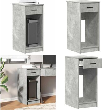 vidaXL Computerschrank mit Schublade Betongrau 35x45x77 cm - Vidaxl