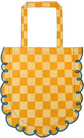 BITOSSI HOME Tote Bag en coton vichy Dama Giallo Bitossi