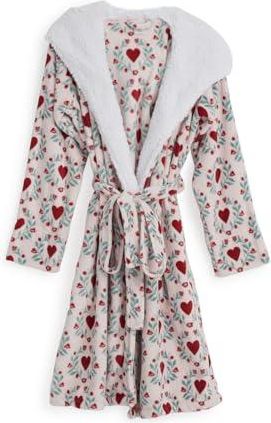 Vera Bradley Peignoir en Polaire pelucheuse (Gamme de Tailles &eacute;tendue), Coeurs Imp&eacute;riaux Rose, S-M Femme