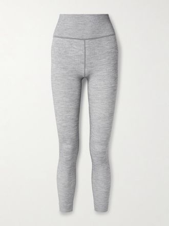 Cordova Legging En Laine Mélangée Côtelée Stowe - Gris