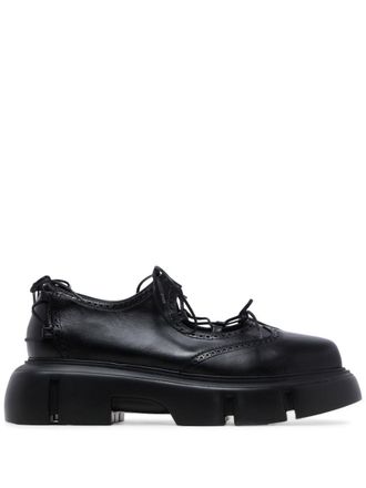 Simone Rocha chaussures oxford en cuir - Noir
