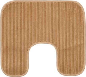 Gözze Rutschfester Weicher Toilettenteppich in U-Form, 100% Polyester, 50 x 45 cm - Sand