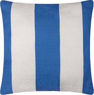 furn. Deck Stripe Woven Outdoor-Kissenbezug - Weiß/Blau - 59 x 59 cm