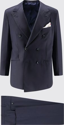 Kiton Zweireihiger Anzug aus reiner Wolle mit fallendem Revers und ma&szlig;geschneiderter Hose