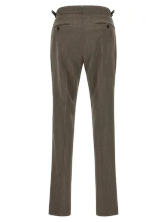 Pal Zileri Wool Blend Tailored Trousers - Taupe
