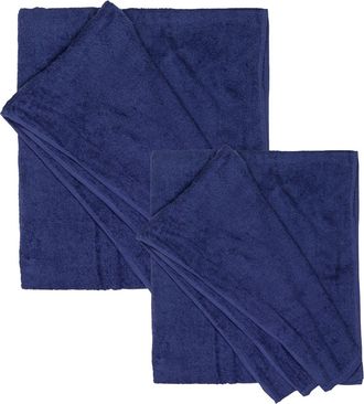 Adamo Strandtuch 2er Set XXL 100% Baumwolle - 100x220cm + 155x220cm Navy: 360 - XXL Saunahandtuch - Badetuch in Übergröße - Duschhandtuch, Badehandtuch & Sa