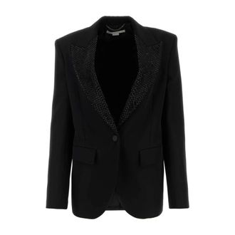 Stella McCartney Hotfix Single Breasted Embellished Blazer - - Jackets - Damen - Schwarzk - XS