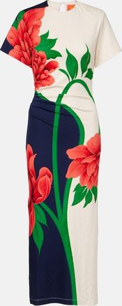 La DoubleJ Robe midi Lela en jersey &agrave; fleurs