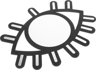 BESPORTBLE Nordischer Holzspiegel Augenform Wanddeko Schwarz Kreative Wanddekoration Fotohintergrund Requisite f&uuml;r Kinderzimmer und Wohnzimmer