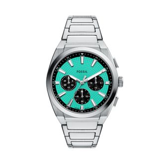 Fossil Uhr Fossil Everett Chronograph FS6117 Silberfarben