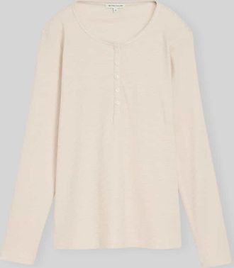 Tom Tailor Regular Fit Langarmshirt aus Baumwoll-Mix