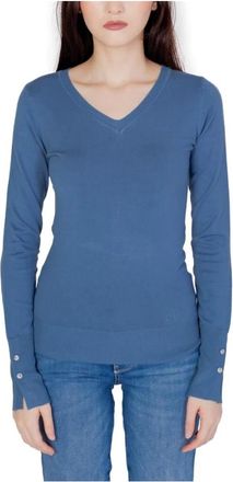Guess Femme, Pulls, Bleu, Taille: 42 FR Vêtements de Sport en Coton Bleu Collection