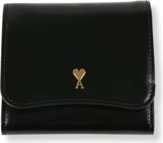 Ami Homme, Accessoires, Noir, Taille: ONE Size Compact Wallet Paris