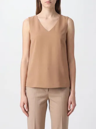 Herno Top sans manches en viscose avec col en V et design minimaliste