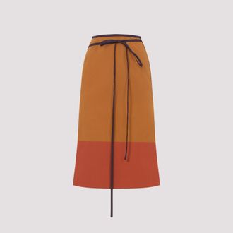 Saint Laurent Jupe mi-longue en nylon Saint Laurent