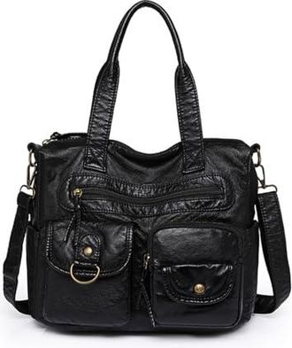Generic Sac de moto Punk femme fourre-tout capacite avec multi-poches Y2K, sac &agrave; main &agrave; poign&eacute;e sup&eacute;rieure &eacute;l&eacute;gant