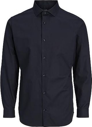 Jack & Jones Chemise JPRBLAPARKER L/S Noos pour Homme, Coupe ajust&eacute;e, Taille L, Noir/Coupe : Slim fit., L