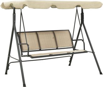 vidaXL Balancelle de jardin avec baldaquin Anthracite et sable