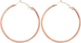 Generic Bohemian Big Round Hoop Boucles Doreilles pour Les Femmes R&eacute;sine Perles Boucle Doreille Femelle Boho Bijoux Couleur 6 Fine ArtisanatOp&eacute;ration Facile