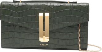 DeMellier Vancouver croc-effect clutch - Gr&uuml;n