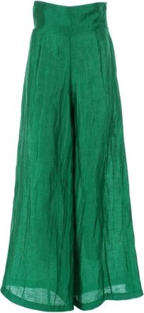 Akep Femme, Pantalons, Vert, Taille: 40 FR Pantapalazzo