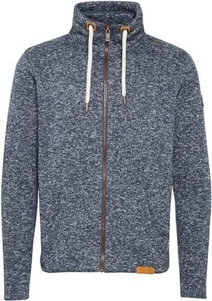 Solid SDLuki Homme Veste en Sweat Veste Polaire Veste Sweatshirt avec col Montant Cordon de Serrage Poche Kangourou Regular Fit, Taille:S, Couleur:Insignia 