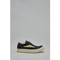 Rick Owens Overdyed Denim Suede Laceless Vintage Sneakers