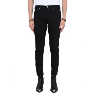 Alexander McQueen Biker Jeans mit Knopfverschluss - - Jeans - Herren - Schwarzk - XL