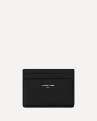 Saint Laurent Grain De Poudre leather Cardholder Male UNI