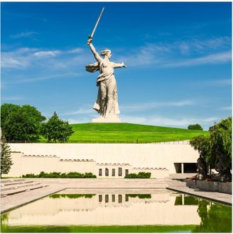 Wallario Sticker/Aufkleber f&uuml;r K&uuml;hlschrank/Geschirrsp&uuml;ler/K&uuml;chenschr&auml;nke, Selbstklebende Folie - 60 x 60 cm, Motiv: Monument der Entschlossenheit