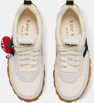 Kate Spade New York Kate Spade K As In Kate Runner f&uuml;r Frauen in Creme Mehrfarbig, Gr&ouml;&szlig;e: 37.5 | Leder