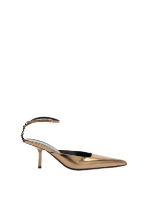 by FAR Teese Pump Olive EEL Embossed METALLIC Leather 38